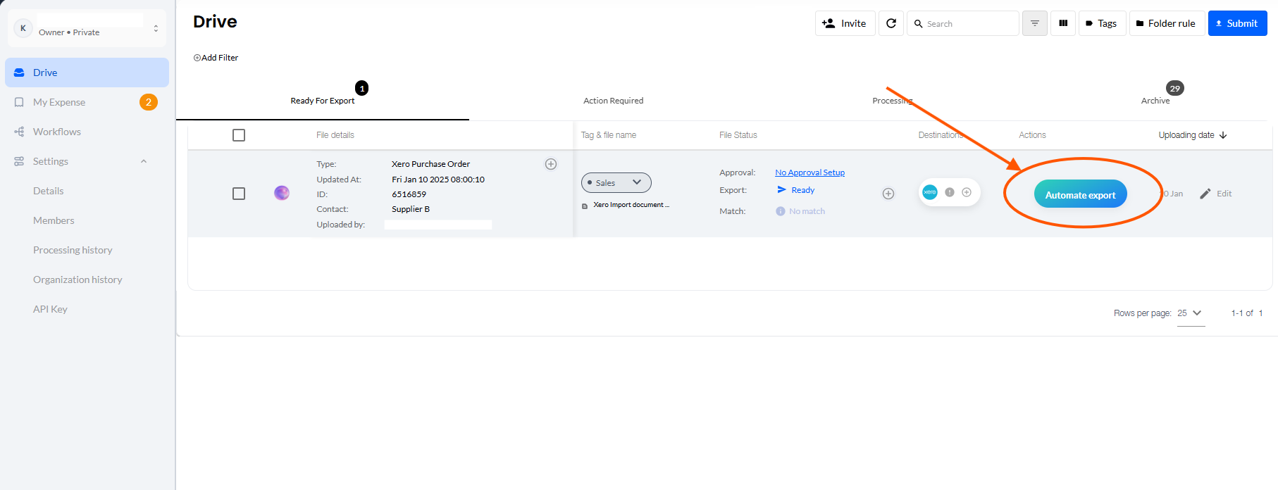 Why is my Export Rule not applied in my document?